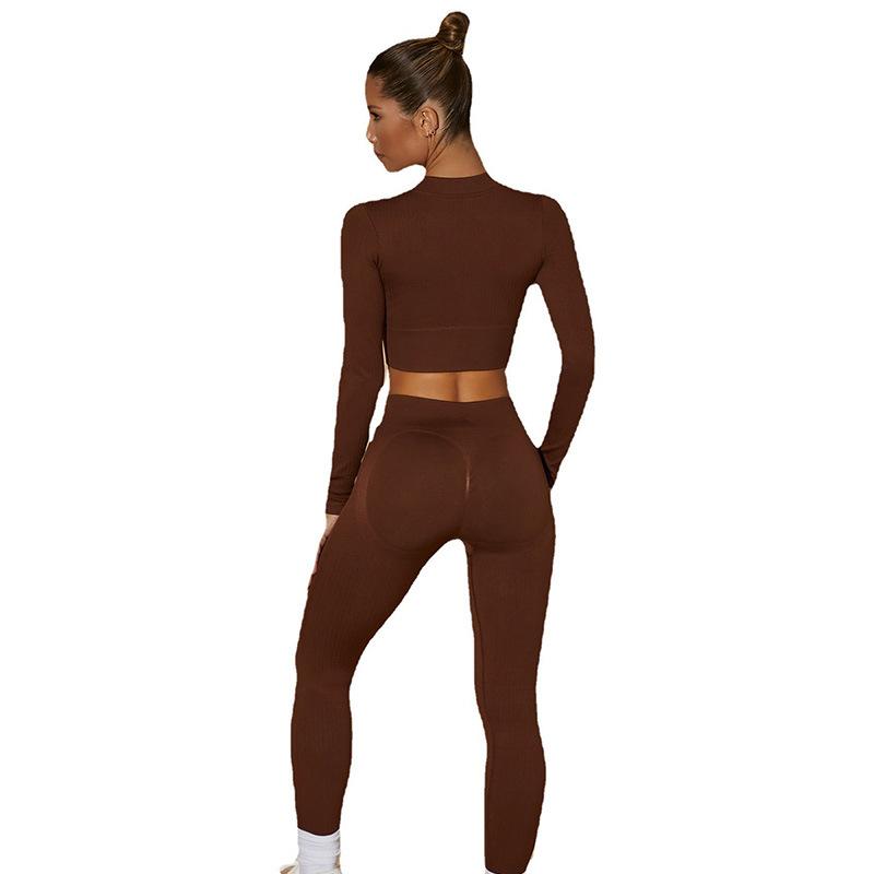 2ヨガウェア レディース 高強度 スポーツトップス 高機能 ジップアップ 高見え トレーニングウェア レギンス 上下セット 美脚効果