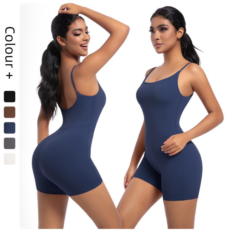 ワンピース レディース スポーツ ダンス ヨガ ウェア オールインワン ストレッチ サロペット ジャンプスーツ トレーニング フィットネス・機能: 超强弹性・適用性別: 女・パターン: 纯色・誤差範囲: 1~2cm・適合シーズン: 夏季,冬...