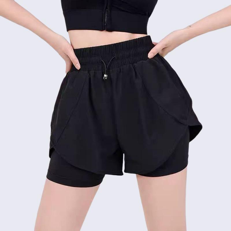 ショートパンツ レディース スポーツ ランニング ヨガウェア 速乾 接触冷感 2枚重ね 普段使い ルームウェア 運動着 トレーニング 春夏・素材: ポリエステル90%、スパンデックス10%・カラー: ホワイト, グリーン, ブラック・パンツ...