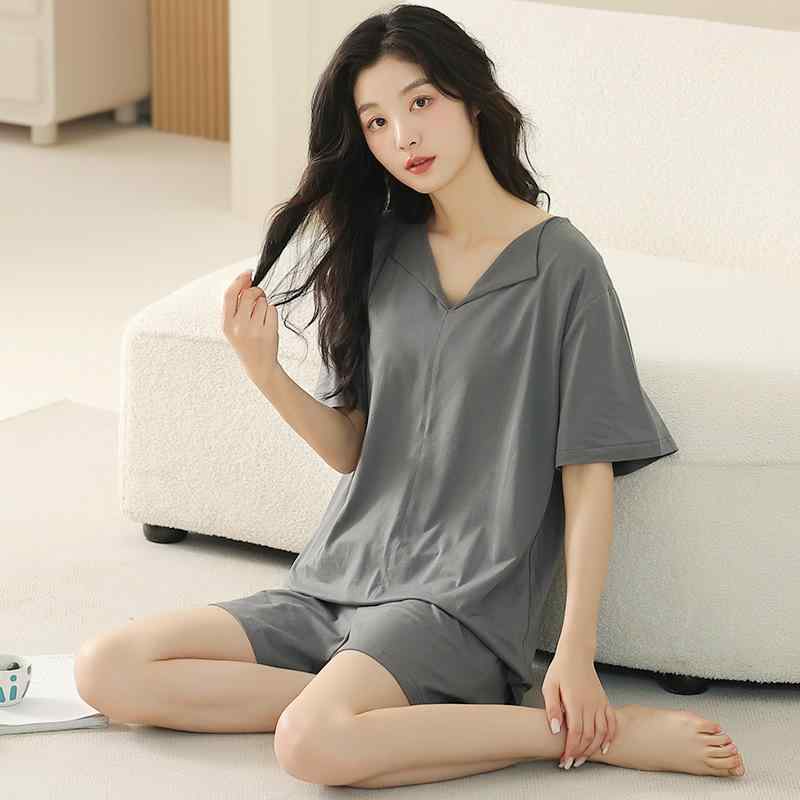 パジャマ レディース 春夏 セットアップ モダール 接触冷感 胸パッド付き ルームウェア 部屋着 リラックスウェア かわいい・カテゴリ: セットアップ・素材: モーダル・スタイル: セットアップ・主な素材: モーダル・厚さ: 薄手・ネックラ...