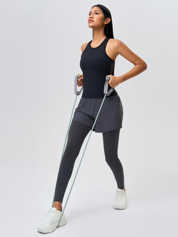 ヨガウェア レディース 春夏 タンクトップ パッド付き スリム ノースリーブ トップス スポーツ ウェア トレーニング ランニング フィットネス 接触冷感