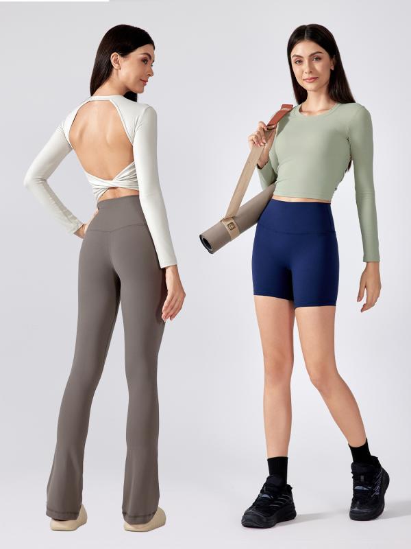 ヨガウェア レディース 秋冬 美背 裸感 スポーツウェア ランニング ウェア 長袖 スリムフィット トレーニングウェア