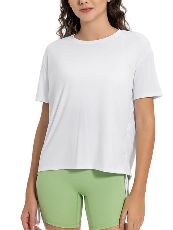 ヨガウェア レディース トップス 高級感 夏 接触冷感 吸湿速乾 スポーツ 半袖 Tシャツ