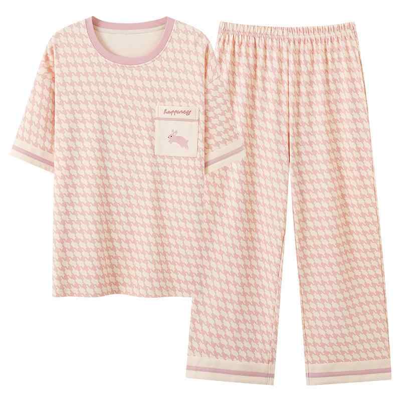 パジャマ レディース 女性用 春夏 半袖 7分丈パンツ ルームウェア セットアップ 接触冷感 通気性 ブラパッド付き 部屋着 リラックスウェア かわいい 普段使い・カテゴリ: セットアップ・素材: 綿・スタイル: プルオーバー・主な素材: ...