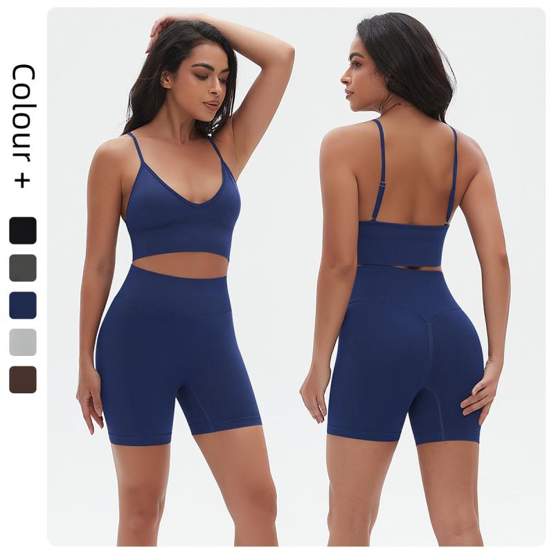 ヨガウェア レディース セットアップ タンクトップ ヨガパンツ 上下セット 美尻 ショートパンツ スパッツ スポーツウェア タイト セクシー ランニング フィットネス