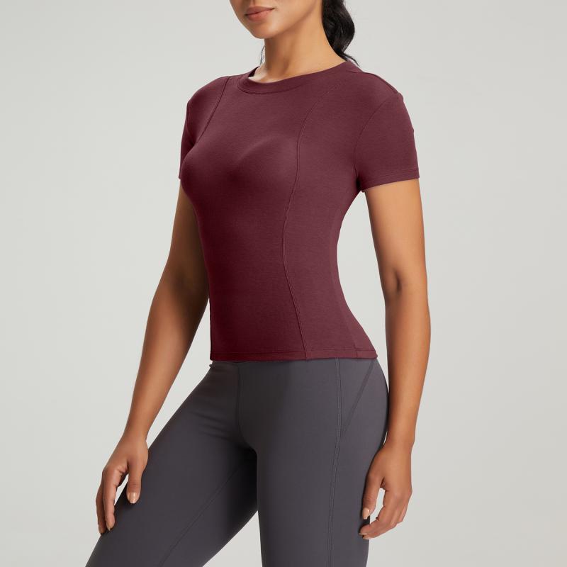 トップス レディース メリノウール Tシャツ 裸感 接触冷感 吸湿速乾 スリムフィット ヨガ スポーツ インナー 半袖