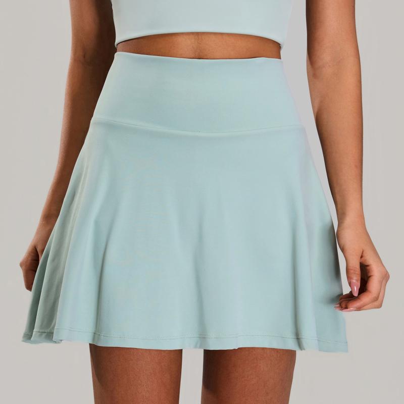 スカート レディース ヨガ スポーツ ショート 高腰 腹部コントロール 盗難防止 テニス