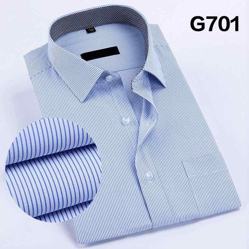 シャツ メンズ 男性用 半袖 ビジネス スリムフィット ストライプ 仕事着 作業着 豪華感