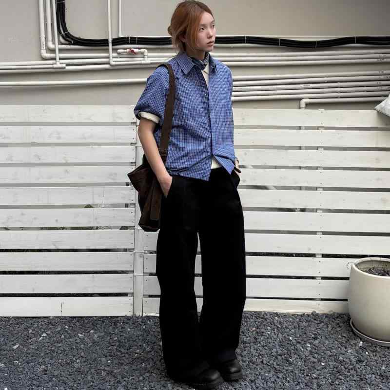 シャツ メンズ 格子柄 ドローストリング 半袖 カジュアルシャツ ライトアウター トップス 羽織り 普段使い 部屋着 春夏