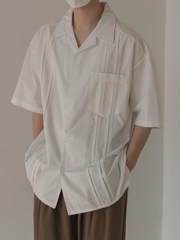 シャツ メンズ 男性用 キューバシャツ 半袖 トップス 快適 ゆったり リラックス 豪華感 アウター・素材: 化繊系混紡・材質機能: 防しわ・スタイル: 韓国版・款式: カーディガン・フィット: ゆったり・襟の形: 方領・袖丈: 五分袖/中...