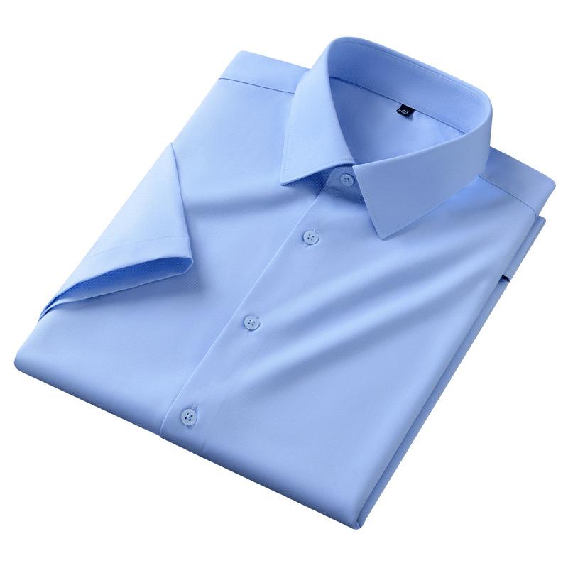 シャツ 男性用 桑蚕丝 再生繊維 ビジネス カジュアル 半袖 ノーアイロン 豪華感 普段使い
