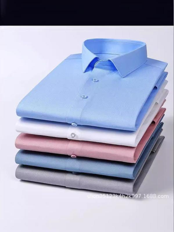 シャツ メンズ 男性用 長袖 トップス 春秋 ビジネス 形態安定 ストレッチ 伸縮性