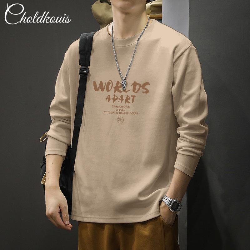 Tシャツ メンズ 男性用 トップス カットソー 綿 長袖 春秋 秋冬 ゆったり 無地 インナー 普段使い