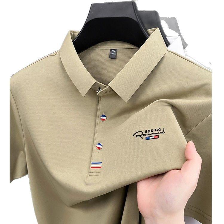 Tシャツ メンズ 男性用 半袖 ポロシャツ 接触冷感 桑蚕丝 混 トップス 薄手 ビジネス カジュアル・スタイル: 軽熟休闲・主な素材: 桑蚕丝・柄: 纯色・タイプ: プルオーバー・ネックライン: 襟付き・袖丈: 半袖・厚さ: 薄手・サイズ...