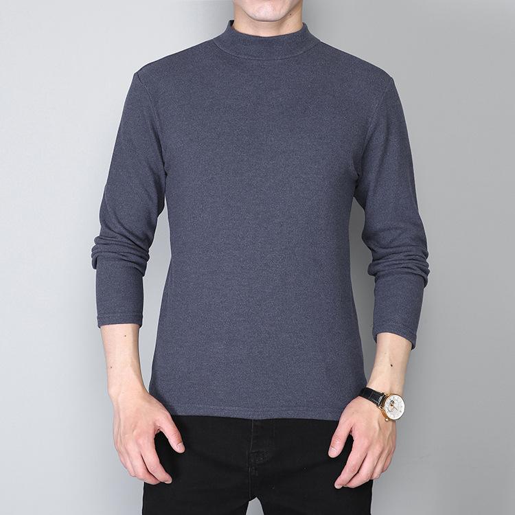 2Tシャツ メンズ 男性用 トップス 長袖 カットソー 無地 スリムフィット インナー あったか 暖かい 秋冬