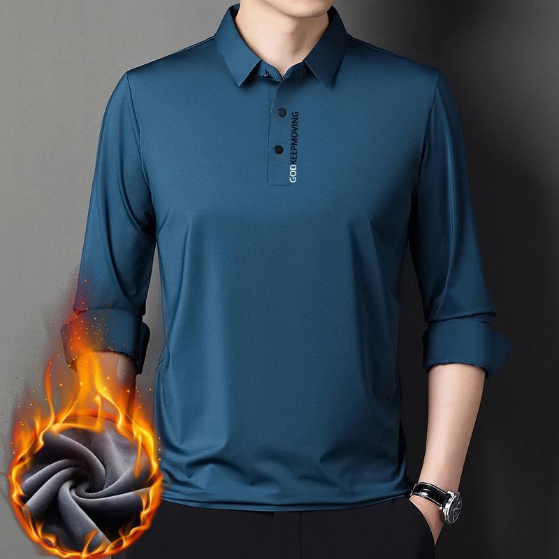 Tシャツ メンズ 男性用 冬用 裏起毛 厚手 保温 タートルネック 無地 ゆったり トップス 普段使い 部屋着 あったか