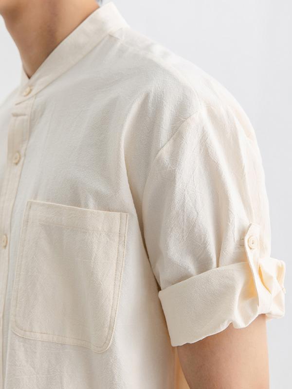 シャツ メンズ 男性用 半袖 纯棉 綿 薄手 カジュアル トップス アウター 日本系