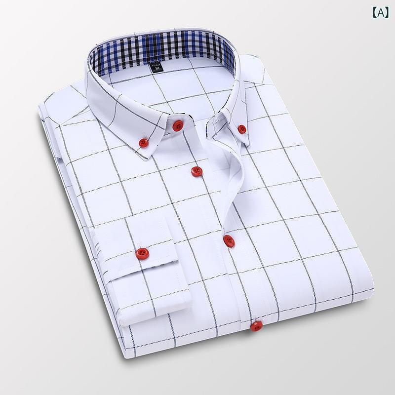 シャツ メンズ 男性用 長袖 トップス カジュアル 韓国 スリム