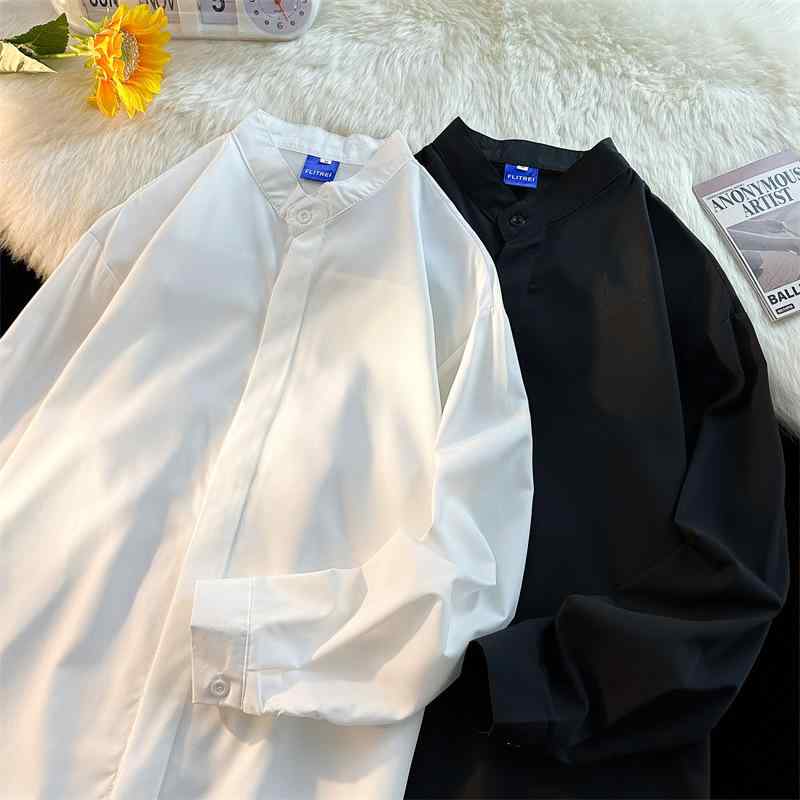 シャツ メンズ 男性用 長袖シャツ 無地 ゆったり 豪華感 カジュアル 普段使い 部屋着 羽織り