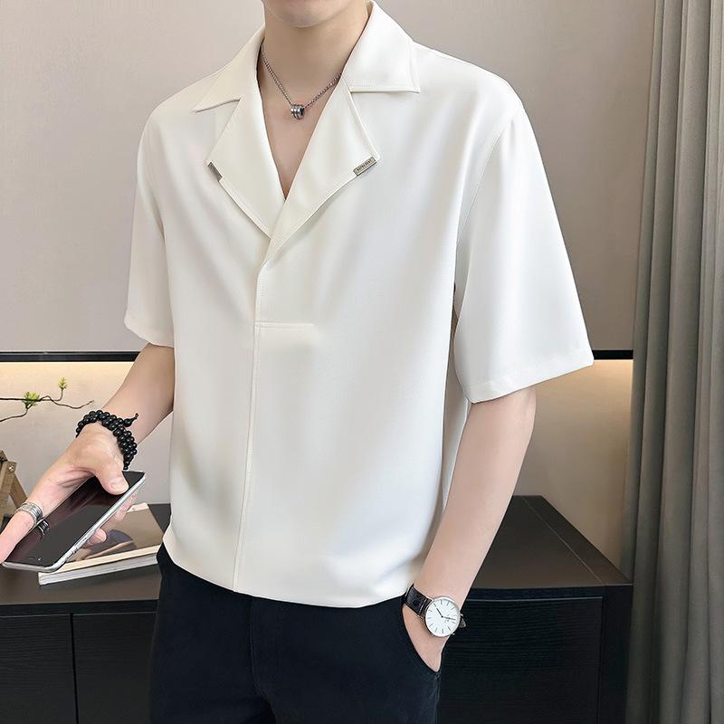 シャツ メンズ 男性用 接触冷感 薄手 サマーシャツ ウエスタンシャツ 半袖シャツ ビジネス カジュアル トップス