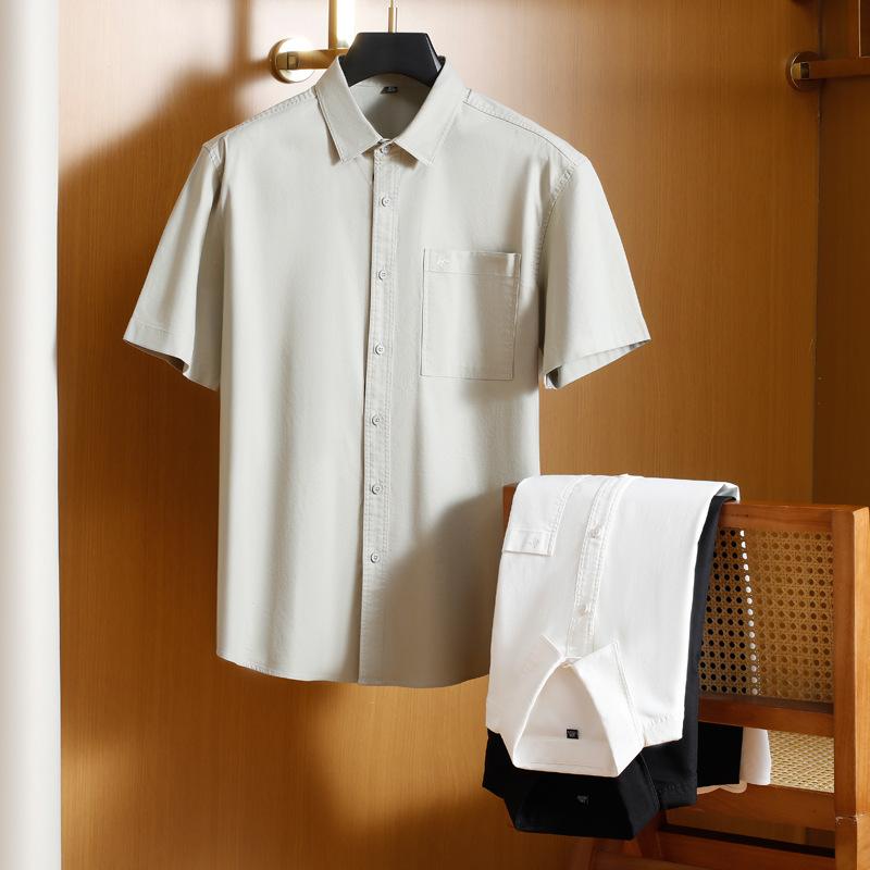 シャツ メンズ 男性用 ビジネス カジュアル 豪華感 ゆったり 半袖 トップス ポケット付き 春夏