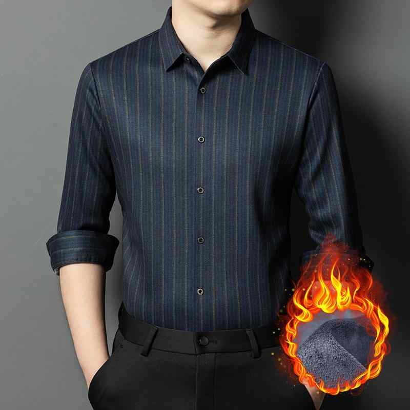 シャツ メンズ 男性用 裏起毛 厚手 暖かい 防寒 インナー あったか・面料: 化学繊維混紡・機能: 防しわ・スタイル: 軽熟カジュアル・対象: 35歳以上のビジネスマン・タイプ: カーディガン・フィット: 合身型・襟型: レギュラーカラー...