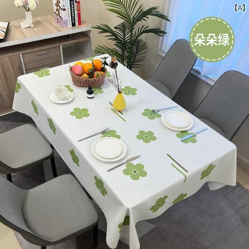 テーブルクロス 防水 防油 長方形 PVC製 ダイニングテーブルマット 家庭用 防熱 INS風