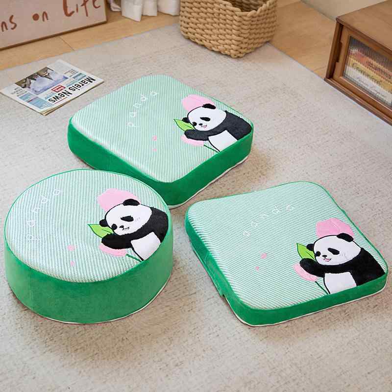 クッション 子供用 カートゥーン チェアパッド 学生 椅子 増高 座布団 厚手 ホーム チェア 畳 フロアクッション 窓・素材: 毛绒・製品カテゴリ: 座布団・パターン: 萌え系動物・カラー: 郁金香绿熊猫.郁金香黄熊猫.灰熊猫.棕熊猫.ト...