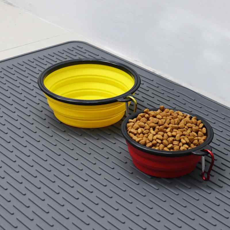 ペット用 ランチョンマット シリコン製 折り畳み式 滑り止め 防水 猫 犬 給餌マット イージーケア