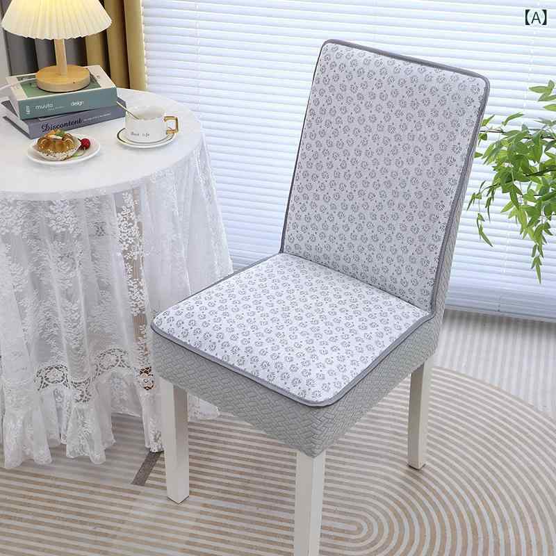 椅子 カバー チェアパッド 一体型 チェアカバー 伸縮 椅子カバー 座面カバー ダイニングチェア 無地 シンプル 洗える 汚れ防止 おしゃれ イス いす 椅子用