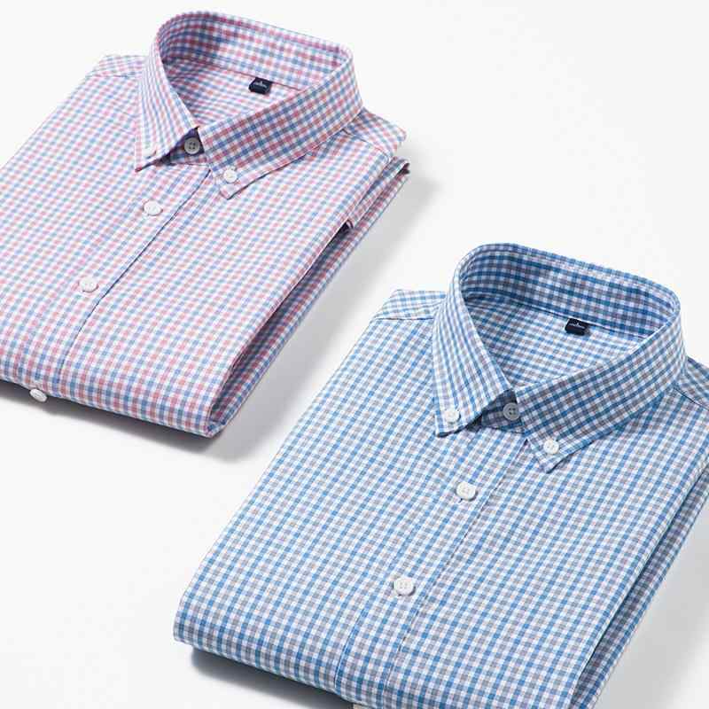 シャツ メンズ 男性用 綿 長袖 格子柄 形態安定 ビジネス 豪華感 カジュアル