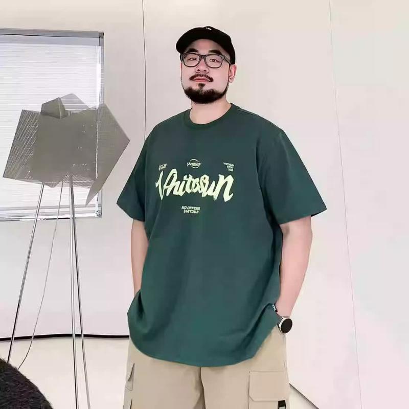 Tシャツ 男性用 大きいサイズ 半袖 コットン ゆったり プリント ビッグシルエット