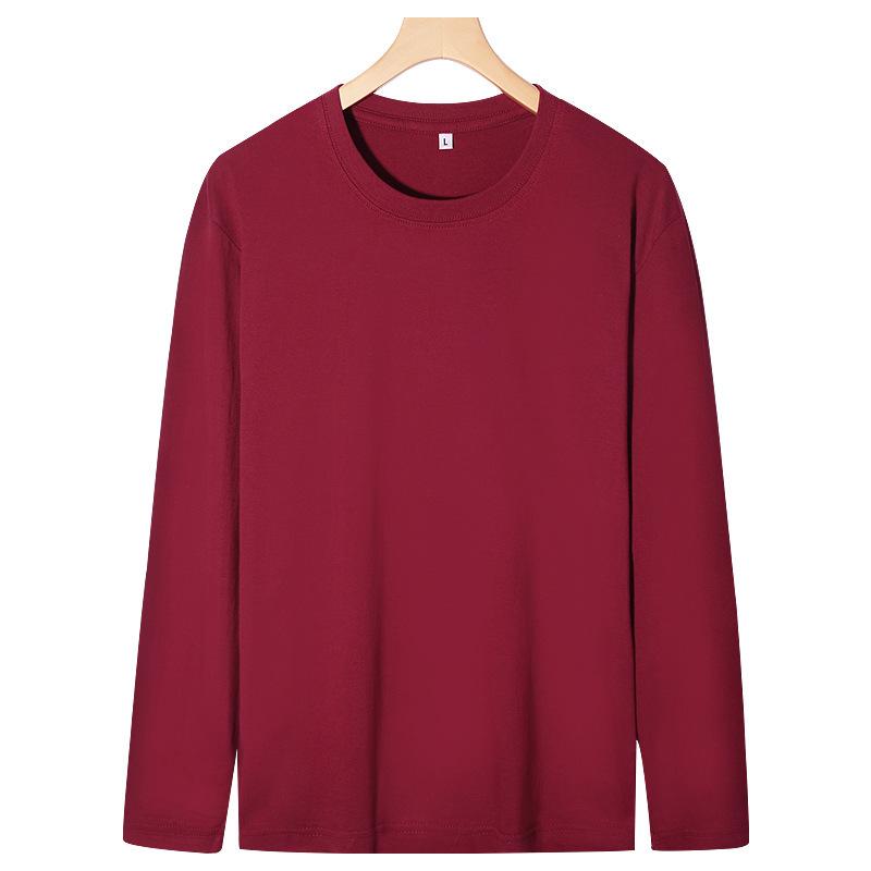 Tシャツ メンズ 男性用 長袖 秋 トップス カットソー 無地 白 クルーネック ゆったり 光沢