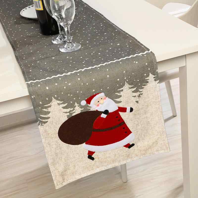 2テーブルクロス クリスマス サンタクロース プリント 飾り 長方形 プレースマット テーブルマット クリスマス パーティー