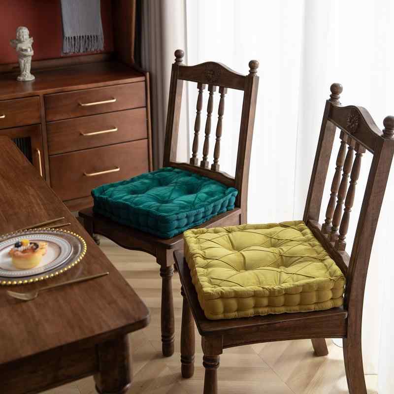 椅子 クッション 豪華感 オランダ ベルベット チェアパッド 褶動デザイン 持ち手付き 座布団 畳 厚手 椅子 背もたれ クッション