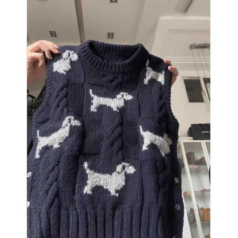 ニット レディース 秋冬 ショート丈 刺繍入りベスト 羊毛 通勤 かわいい ニットベスト アウター 防寒 あったか チョッキ・カテゴリ: 馬甲/背心・ネックライン: ラウンドネック・素材: アクリル・メイン・カラー: ダークブルー・サイズ:...