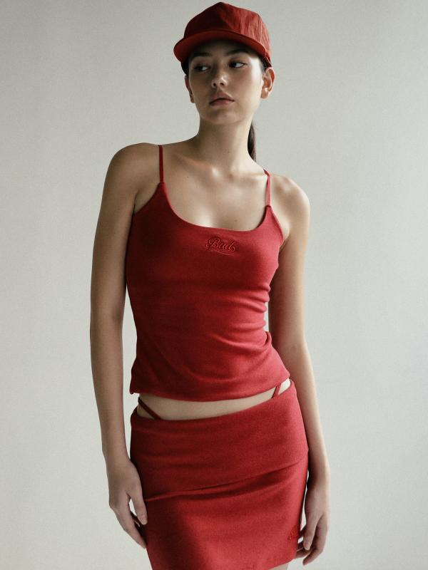 ベスト レディース 小柄 スリムフィット 刺繍 インナー トップス 韓国 アメリカン スタイル