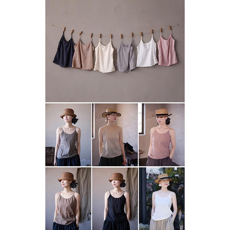 タンクトップ レディース 女性用 40支長絨綿 ノースリーブ インナーウェア 清涼 接触冷感 吸湿速乾・カテゴリ: -・カラー: 貝白, グレー人生, 風塵僕僕, ピンク似湖藕, ブラックユーモア, 復古摩棕・サイズ: M, L, XL・・...