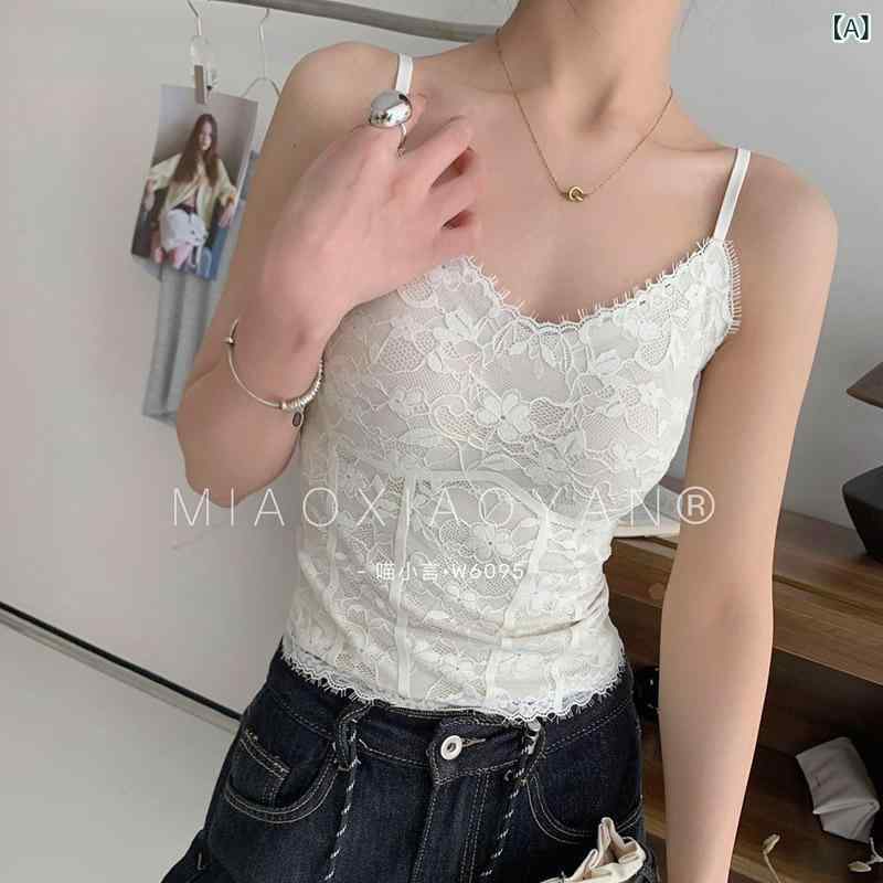 キャミソール レディース レース 接触冷感 ブラトップ 一体型 インナー 美背 補正 伸縮性 フィット 肩紐 調整可能 春夏・製品カテゴリ: 吊帯背心・主な素材: 錦綸・カラー: 奶油白, 草灰绿, 奶茶棕, 豪華黒・サイズ: M, L, ...