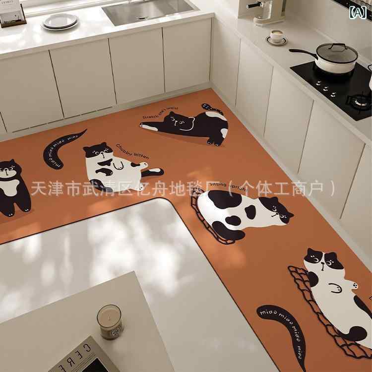 マット L字型 キッチンマット 防滑マット 吸水マット 吸油マット 珪藻土マット 耐摩耗マット 家庭用