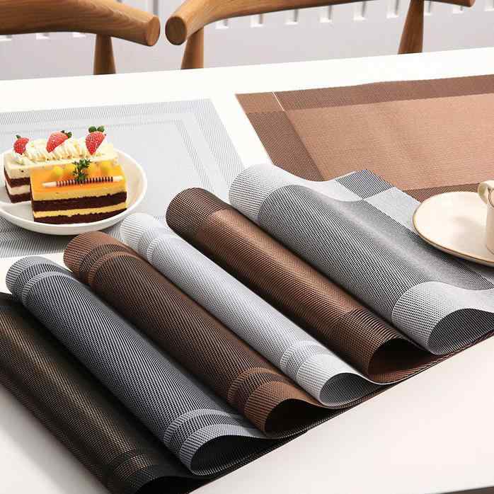 ランチョンマット PVC 隔熱 長方形 食卓マット シンプル 家庭用 お手入れ簡単