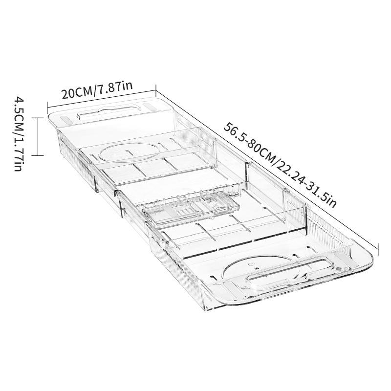 浴槽 ラック 浴室 バスラック バスタブトレー 収納棚 伸縮式 折り畳み式 軽量 丈夫 多機能 アメニティ収納 半身浴 リラックス・素材: 塑料・種類: 浴缸置物架.浴缸收纳架