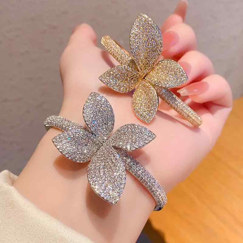 2ブレスレット レディース ジルコニア バタフライ 満天星 かわいい おしゃれ アクセサリー 女性用 韓国