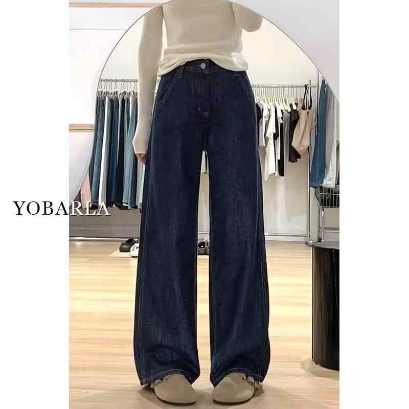 ジーンズ レディース 秋冬 高腰 ワイドレッグ デニムパンツ 裏起毛 ゆったり 濃い青 体型カバー レトロ カジュアル・素材: デニム・主な素材: 綿・スタイル: ベーシック・パンツ丈: フルレングス・ウエスト: ハイウエスト・・特徴: ポ...