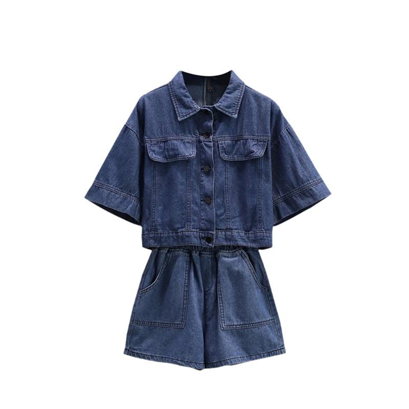 シャツ レディース 半袖 デニム ワイドパンツ セットアップ 春夏 ゆったり カジュアル