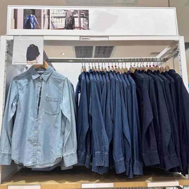 シャツ レディース 長袖 コットン デニム 斜め綾織 柔らかい 綿 冷房対策 トップス ブラウス 普段使い・素材: 氨纶.-・スタイル: 基本款・袖丈: ノースリーブ・襟の形: ポロネック・袖のタイプ: パフスリーブ・カラー: オフホワイト...