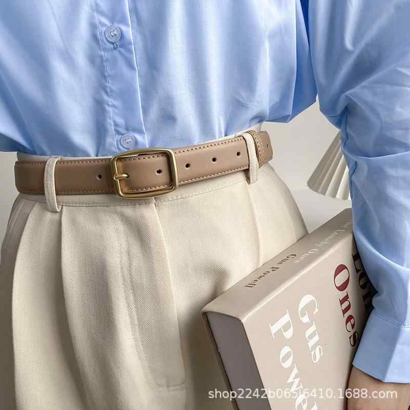 2ベルト レディース 細ベルト 革 牛革 飾り ウエストマーク おしゃれ ジーンズ パンツ スカート ワンピース スーツ 韓国 シンプル かわいい レトロ 細身 スリム カジュアル