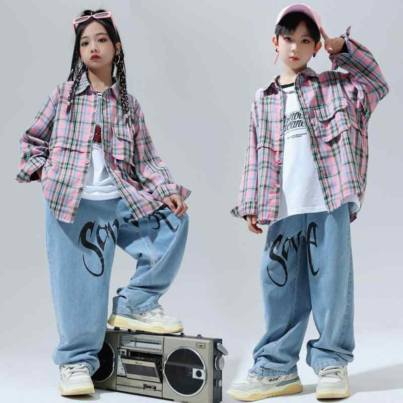 シャツ キッズ 子供 ストリート ダンス 衣装 セットアップ 男の子 HIPHOP ヒップホップ 演出服 女の子 ガールズ 発表会