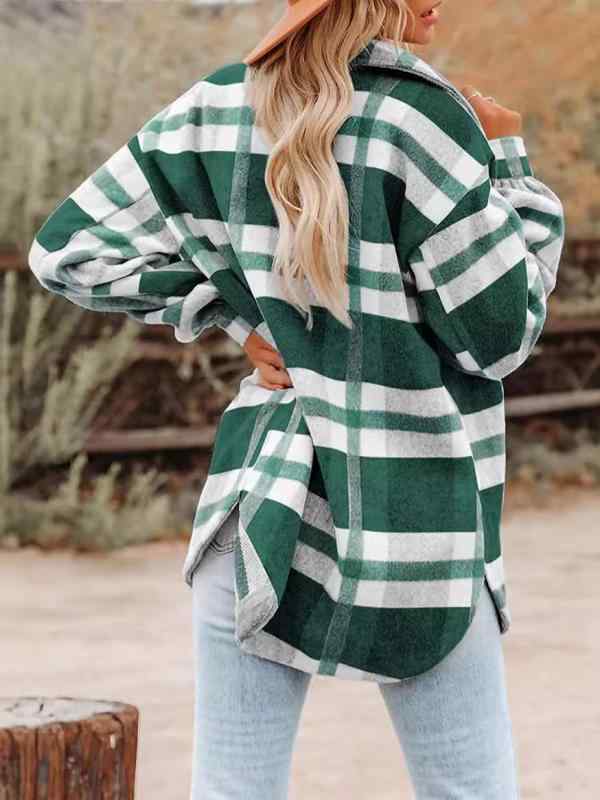 シャツ レディース 秋冬 格子柄 ボタン ポケット フランネル ウール ネルシャツ アウター