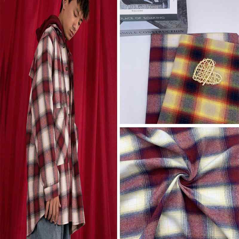生地 秋冬フランネル チェック柄 シャツ生地 アウター生地 スカート生地 起毛 斜め織り